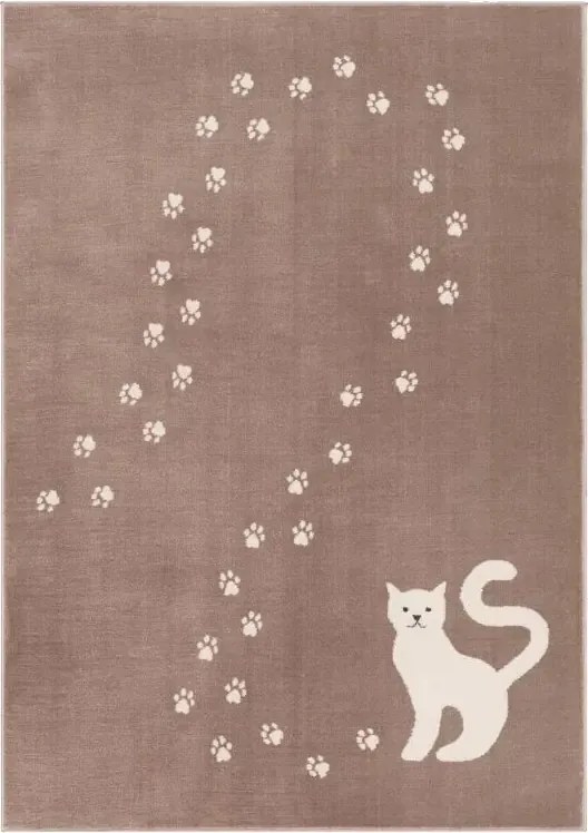 Kusový koberec Kotě béžový 80 x 150 cm