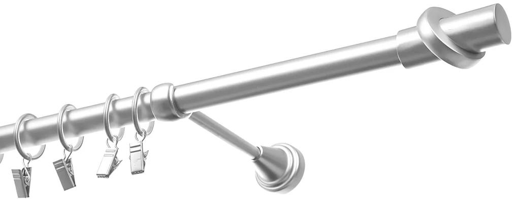 Garnýže kovová 19mm jednotyčová stříbrná Orbita délka: 3,6m