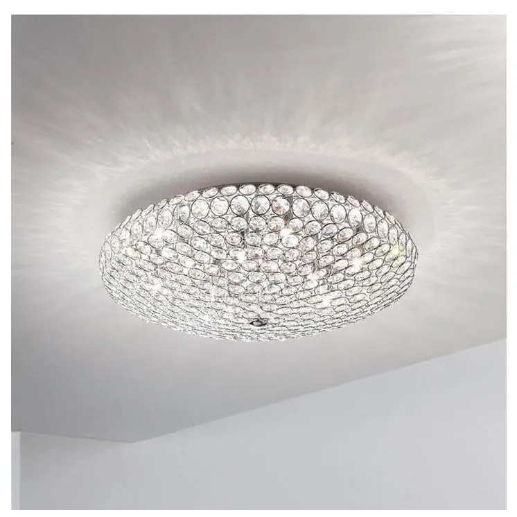 Ideal Lux - LED Křišťálové stropní svítidlo KING 5xG9/3W/230V pr. 38 cm chrom