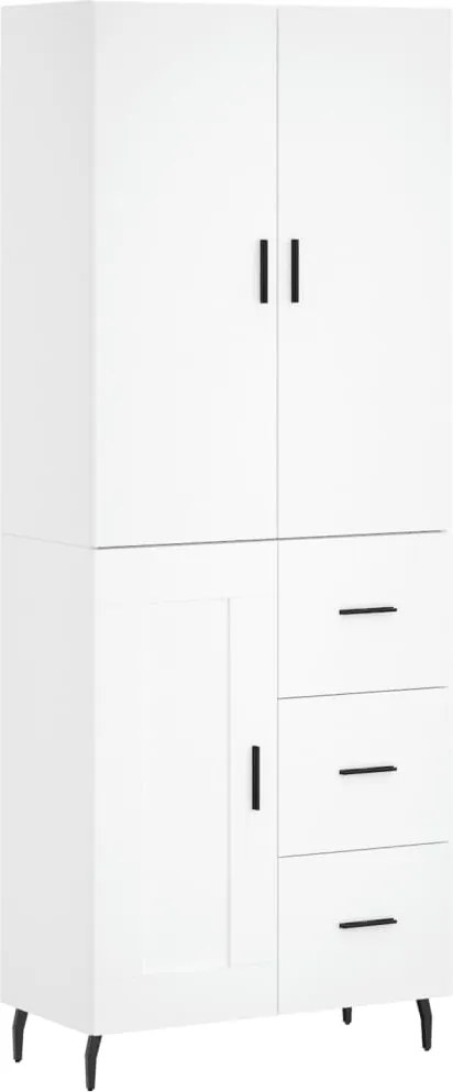 Skříň highboard bílá 69,5 x 34 x 180 cm kompozitní dřevo 3196027