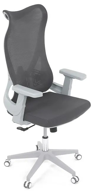 Kancelářská židle, houpací mechanismus, šedá síťovina, KA-S248 GREY