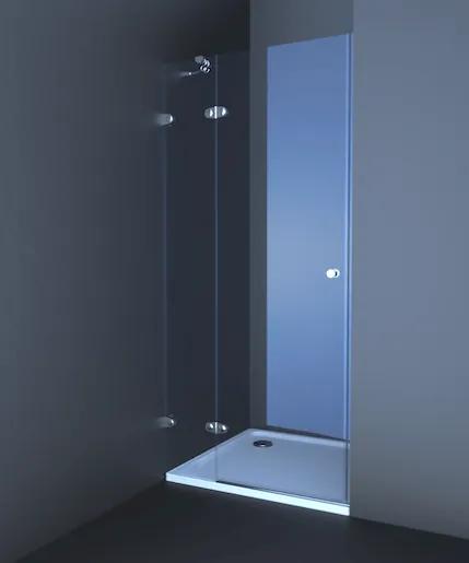 Sprchové dveře Anima T-Glass jednokřídlé 80 cm, čiré sklo, chrom profil TGD280T