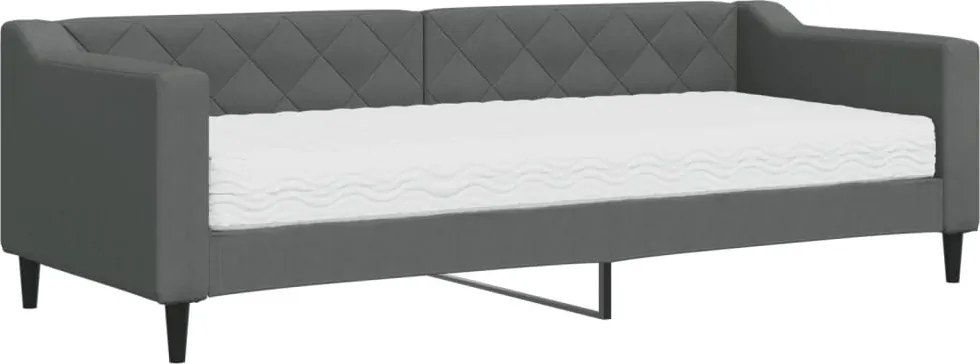 Válenda s matrací tmavě šedá 80 x 200 cm textil 3197404