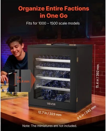 Úložný box na miniatury, Vhodný pro modely v měřítku 1:1000-1:1500 VEVOR