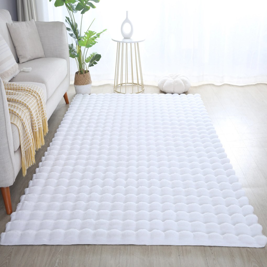 Ayyildiz, Kusový koberec Ambiance 5110 White, 120x170, bílá, obývací pokoj