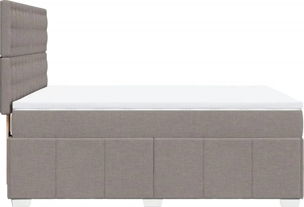 Box spring postel s matrací taupe 140x190 cm textil 3293981