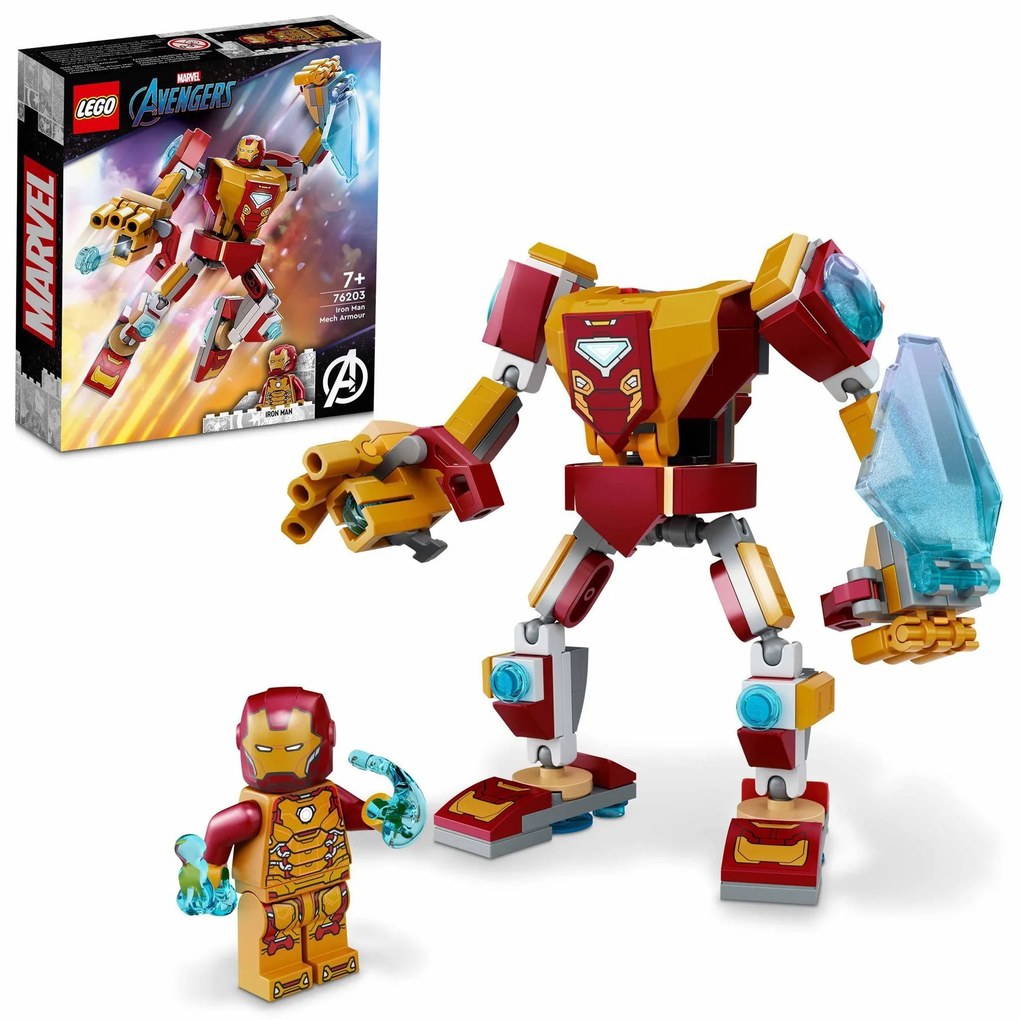 Lego stavebnice lego marvel 76203 iron manovo robotické brnění