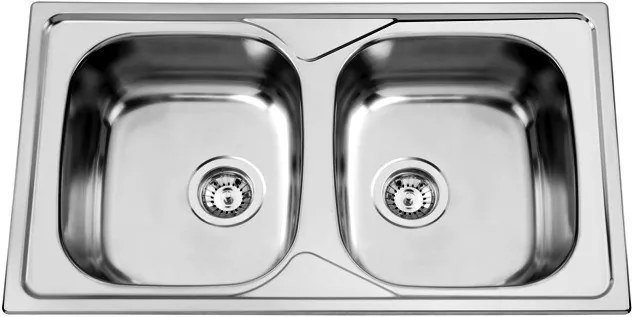 Sinks OKIOPLUS 860 DUO V 0,7mm leštěný (RDOPL86050027V) Sinks