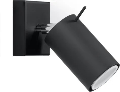 Nástěnné bodové svítidlo SOLLUX Ring GU10 1x40W bez zdroje SL.0091 černá