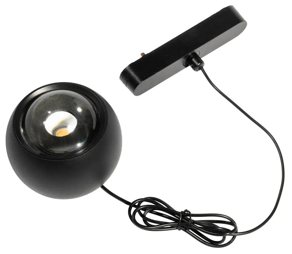 Moderní závěsné svítidlo černé pro 1-fázový kolejnicový systém vč. LED - Magnetic Lance
