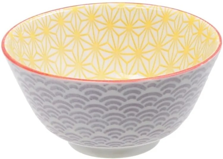 Fialovožlutá porcelánová miska Tokyo Design Studio Star, ⌀ 12 cm