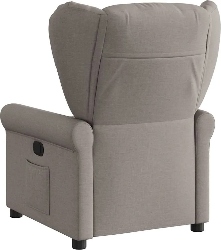 Elektrické polohovací křeslo taupe textil 3303361