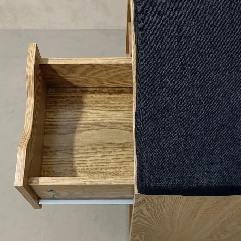 Botník s sedákem KADO, 104 x 50 x 30 cm, hnědá