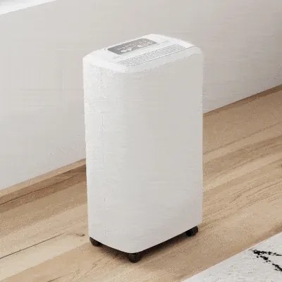 HOMCOM Přenosný dotykový odvlhčovač 12 l s odtokovou hadicí, časovačem a filtrem, z ABS, 28x18x50,6 cm, bílá