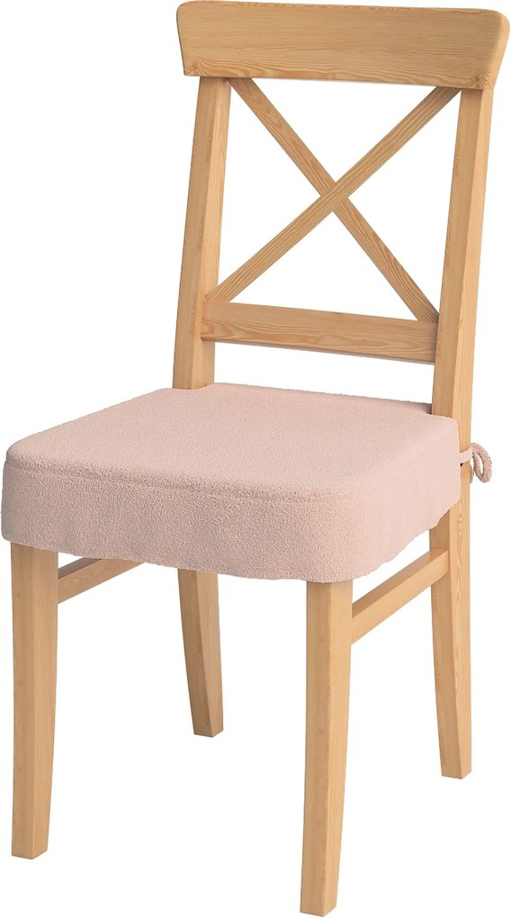 Sedák na židli IKEA Ingolf barva růžová látka pletený vzor