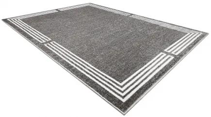 koberec MATEO 8034/644 Moderní vzor rámu strukturální šedá velikost 240x330 cm | krásné koberce cz
