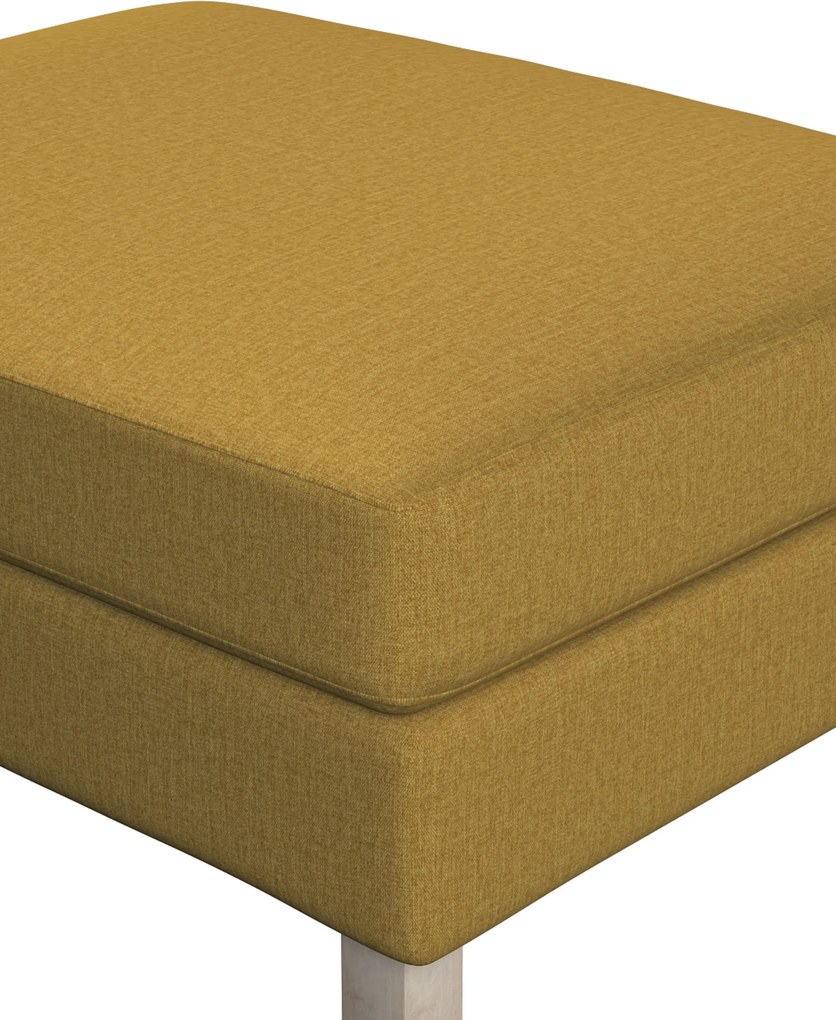 Potah na podnožku IKEA Karlstad barva žlutá látka pletený vzor