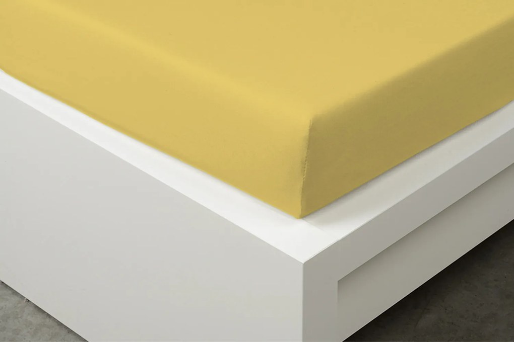 Prostěradlo TENCEL® žlutá 90 x 200 cm, český výrobce Tibex