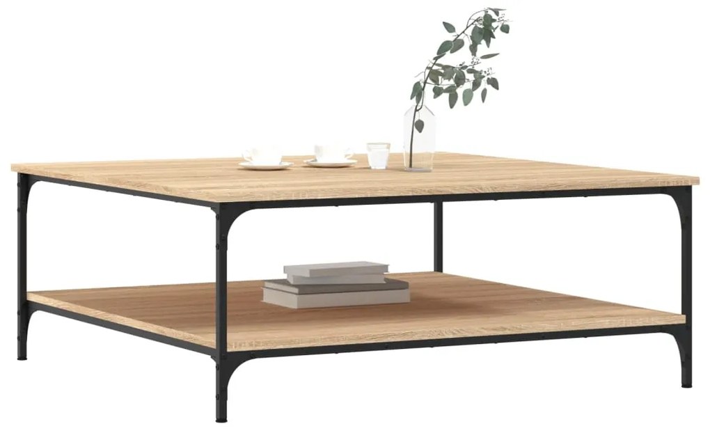 Konferenční stolek dub sonoma 100x100x40 cm kompozitní dřevo - Default Title