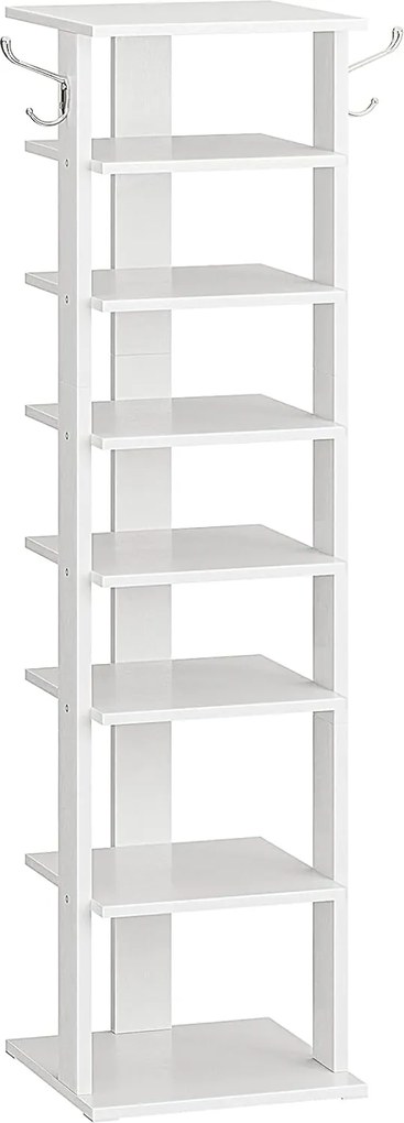 Úzký botník Vasagle Kloudy 28 cm bílý
