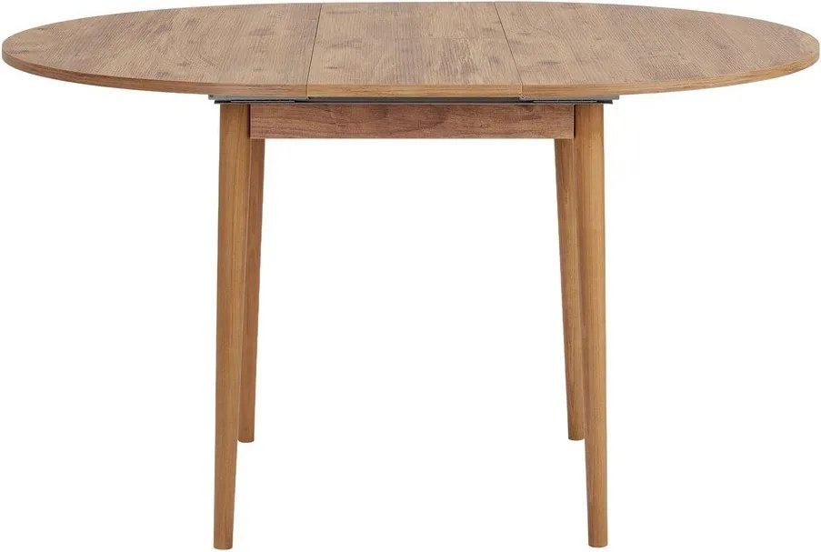 Kulatý rozkládací jídelní stůl s přídavnou deskou v dekoru borovice ø 100 cm Viona – Kalune Design