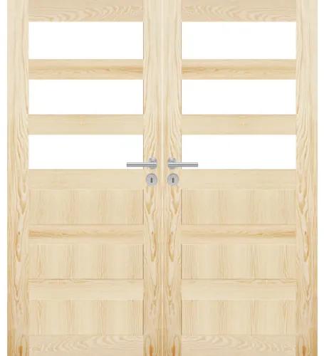 Archo - Dvoukřídlé dřevěné dveře dýhované z borovice Nevada 105515
