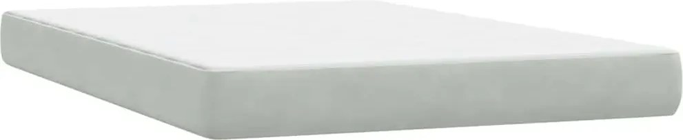 Box spring postel s matrací světle šedá 160x210 cm samet 3316503