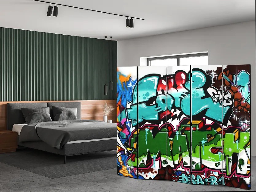 Dětský paraván graffiti Rozměr: 225 x 180 cm