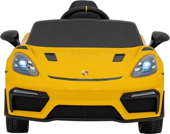 Elektrické autíčko Porsche Spyder RS 718 Lakýr žluté