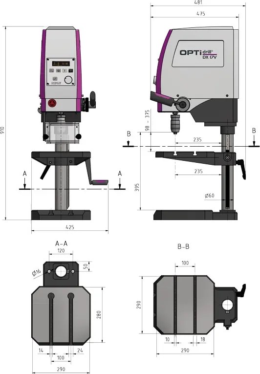 OPTIMUM Stolní vrtačka OPTIMUM® DX 17 V