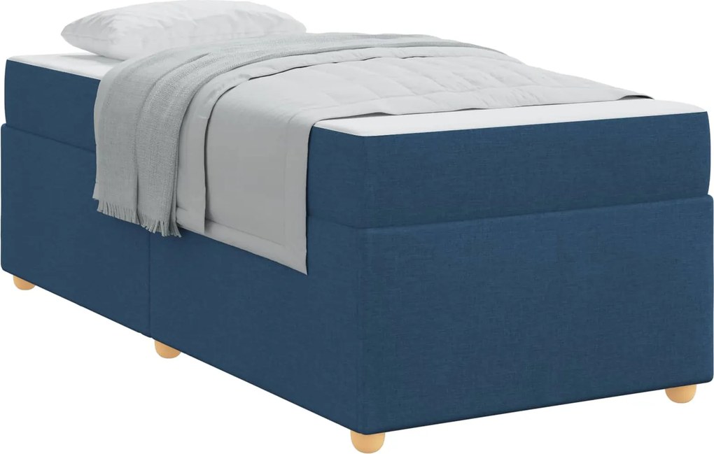 Rám postele s matrací Modrá 90 x 200 cm textil 3399334
