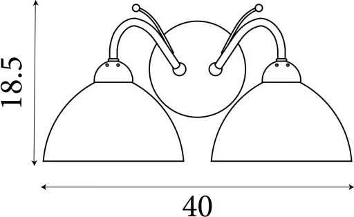 Searchlight 1132-2SS Nástěnná dvojramenná lampa MILANESE SATIN, alabastrové sklo