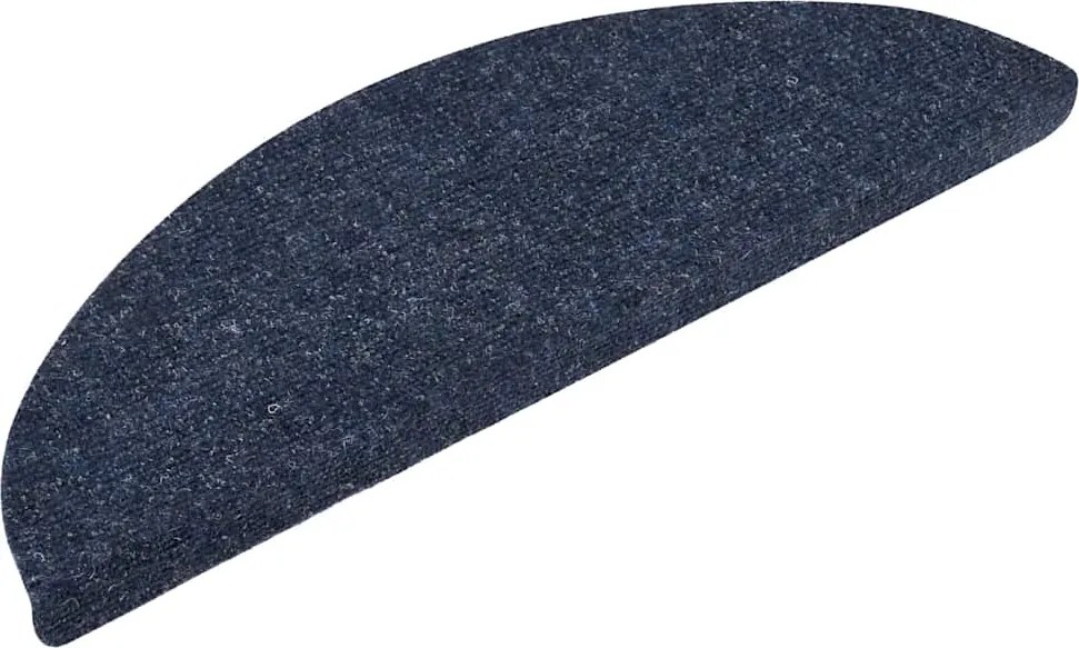 Schodové rohože samolepicí 5 ks 56 x 17 x 3 cm modré půlkulaté 149684