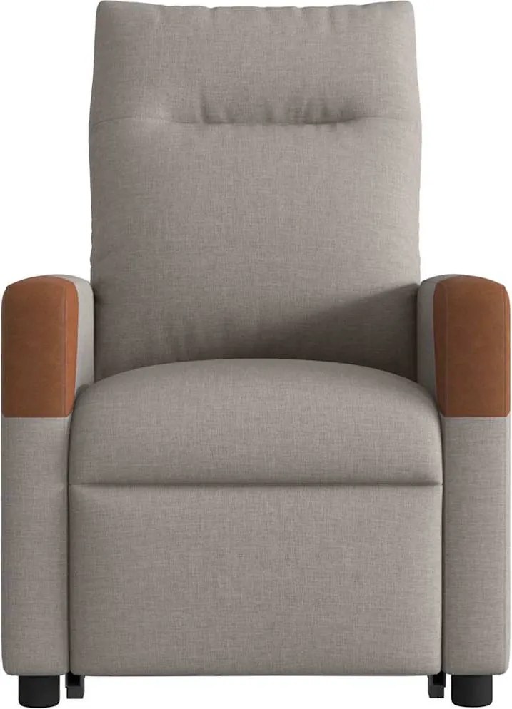 Elektrické zvedací polohovací křeslo taupe textil 3324027