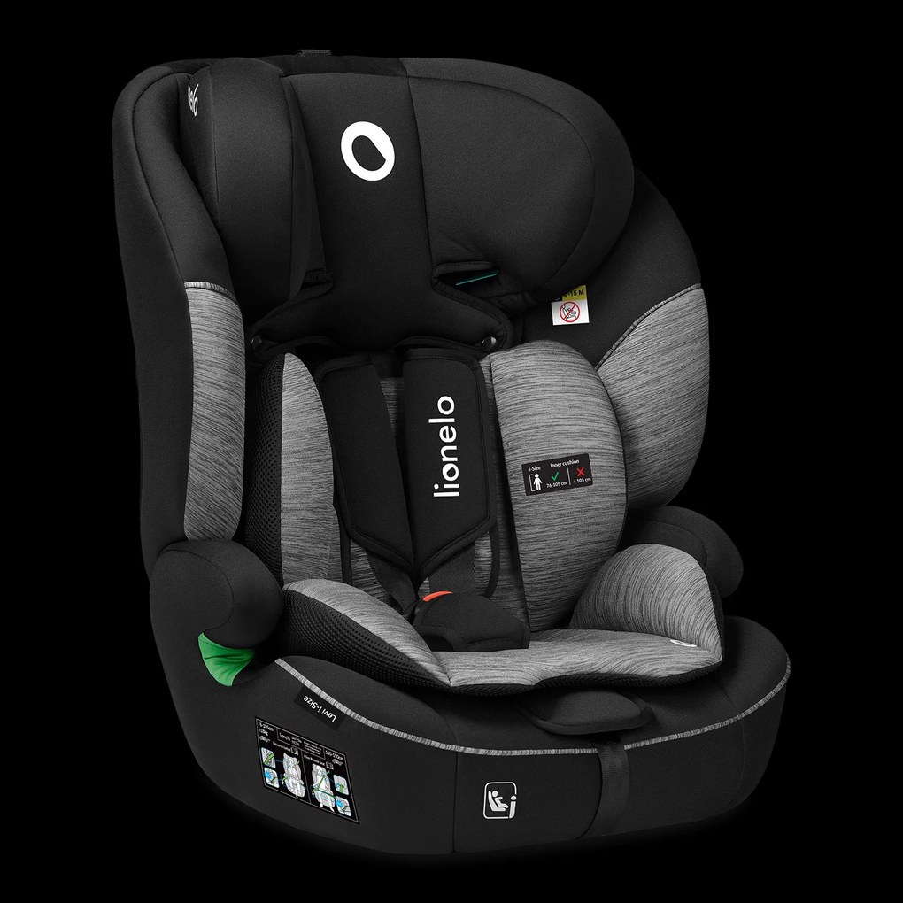 Autosedačka Lionelo Levi I-Size 76 - 150 cm Farba: Black Grey