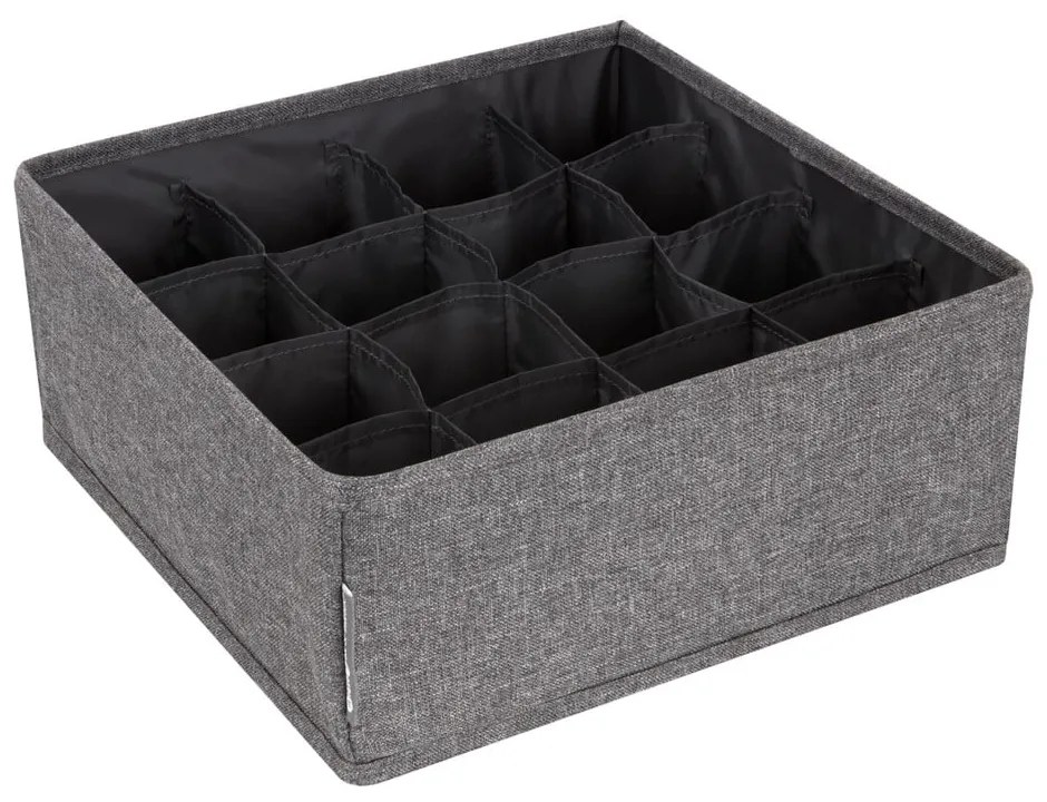 Šedý organizér do zásuvky s 16 přihrádkami Bigso Box of Sweden Drawer