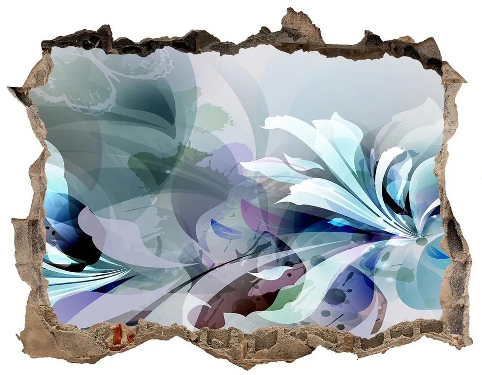 Wallmuralia Samolepící díra nálepka Abstrakce květiny 95x64 cm