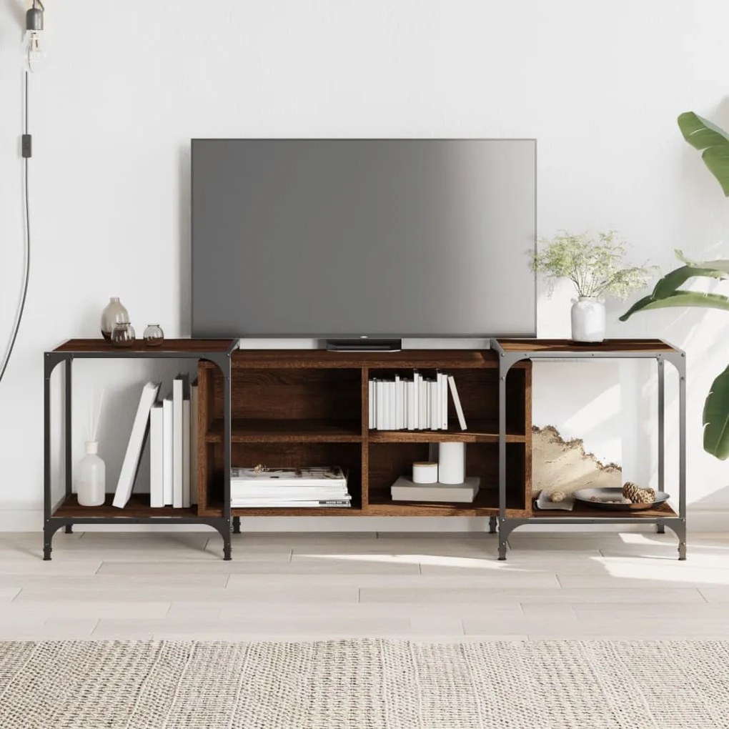 TV skříňka hnědý dub 153 x 37 x 50 cm kompozitní dřevo - Default Title
