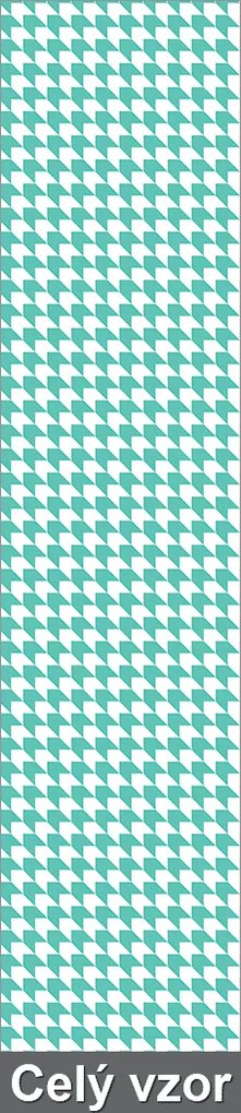 Textilesland Běhoun s motivem DARTSHAPES TURQUOISE