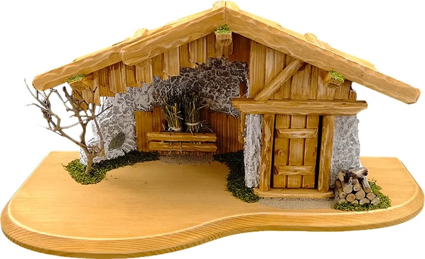 AMADEA Dřevěný betlém BEZ FIGUREK 50 cm