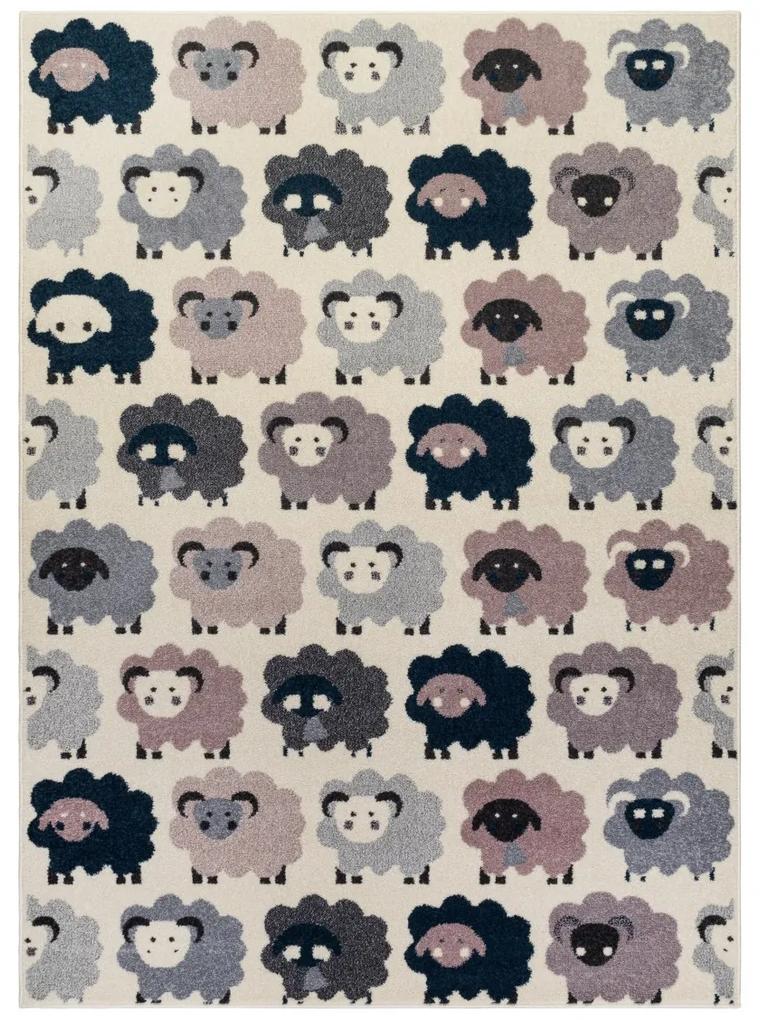 Dětský koberec Sheep krémový
