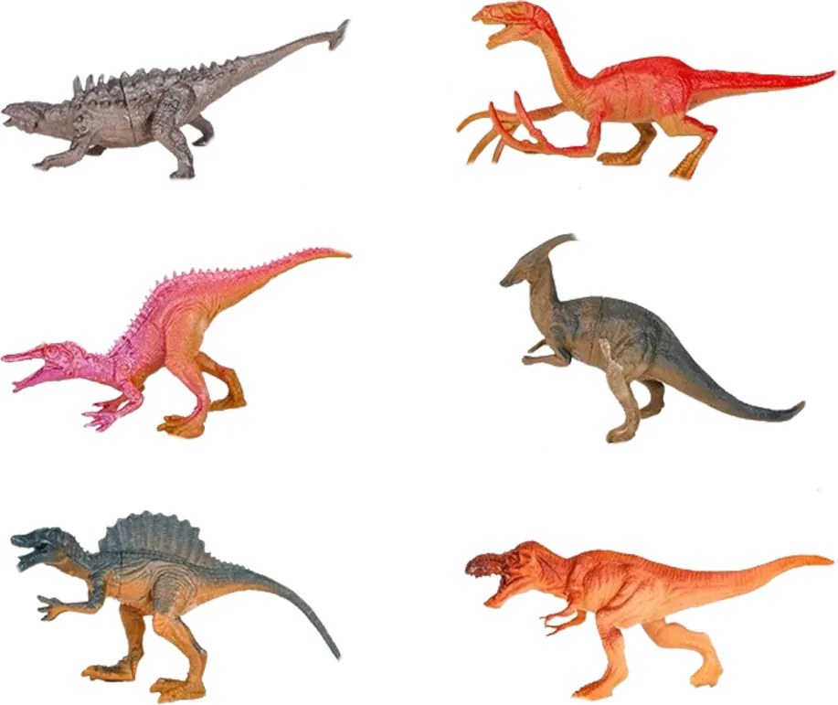LEAN Toys Klasický vláček na dálkové ovládání Dinosauři – světla, zvuky, dým, 39 ks