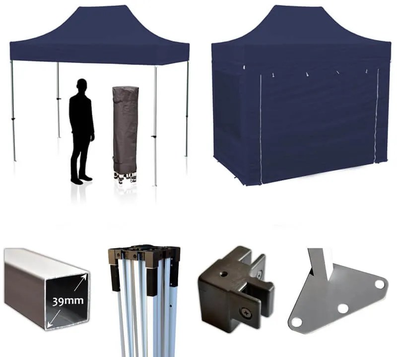 Nůžkový párty stan RedX® HOBBY 2x3 m (Kvalitní nůžkový stan 2x3 m - dostupný ve 4 barvách a možností vlastního potisku)