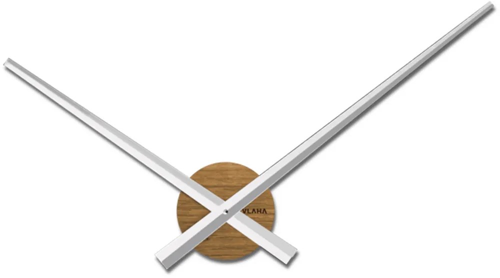 VLAHA Designové dubové hodiny MINIMAL vyrobené v Čechách se stříbrnými ručkami VCT1046