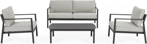 BIZZOTTO Zahradní set pohovky, křesel a konferenčního stolku SIRIUS černý 8051836778764