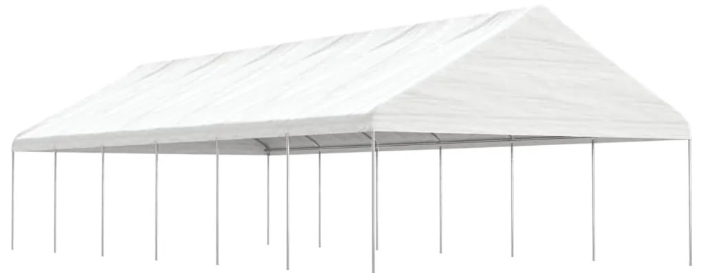 Altán se střechou bílý 13,38 x 5,88 x 3,75 m polyethylen 3155522