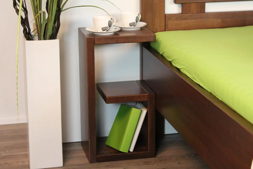 Zvýšená buková postel s úložným prostorem - Naomi Supra   ,  160x200 cm