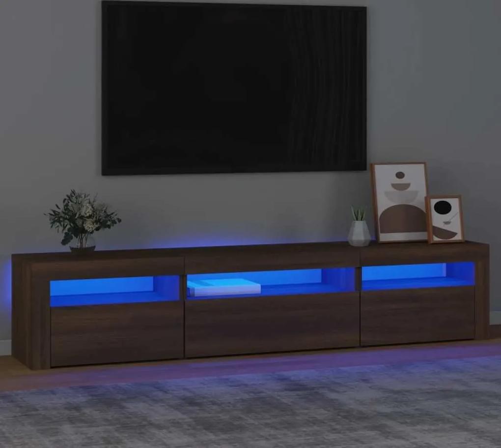 vidaXL TV skříňka s LED osvětlením 195x35x40 cm [3152740] Barva: Černá