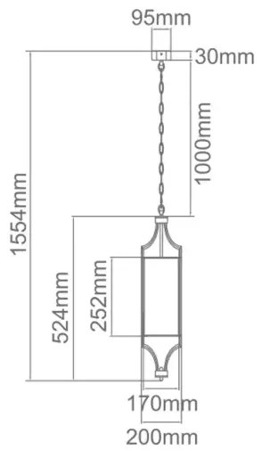 Luxusní lustr Lunga chrome