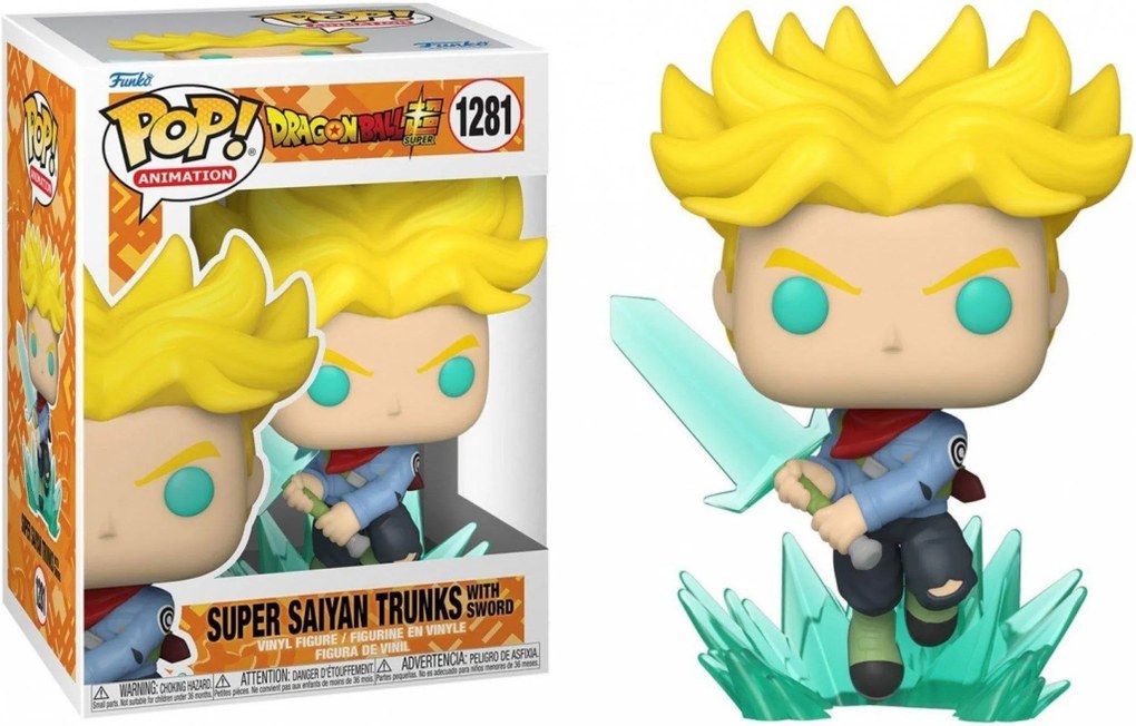 Figurka funko pop! animation dragon ball super saiyan trunks with sword 1281